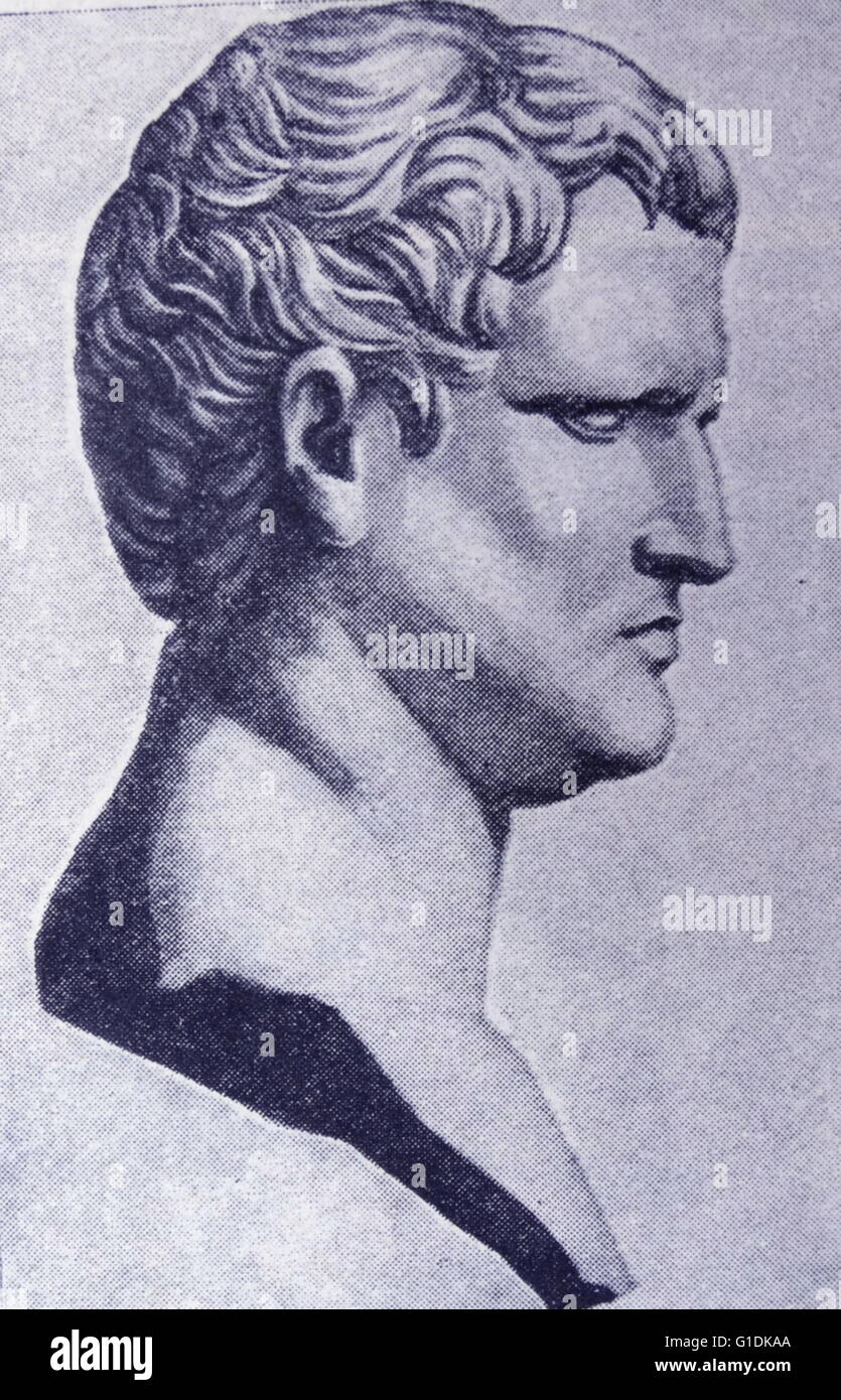 Buste de Marcus Vipsanius Agrippa (63-12 av. J.-C.) un homme d'état ...