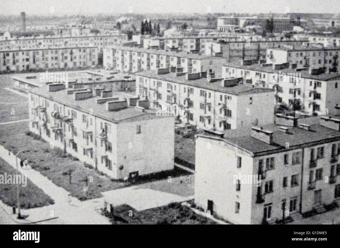 Photographie d'une partie du Ghetto de Varsovie, le plus grand de tous ...