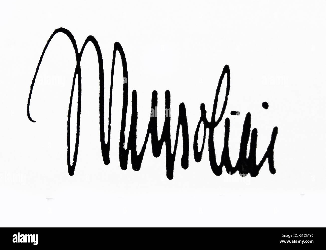Signature de mussolini Banque de photographies et d’images à haute ...