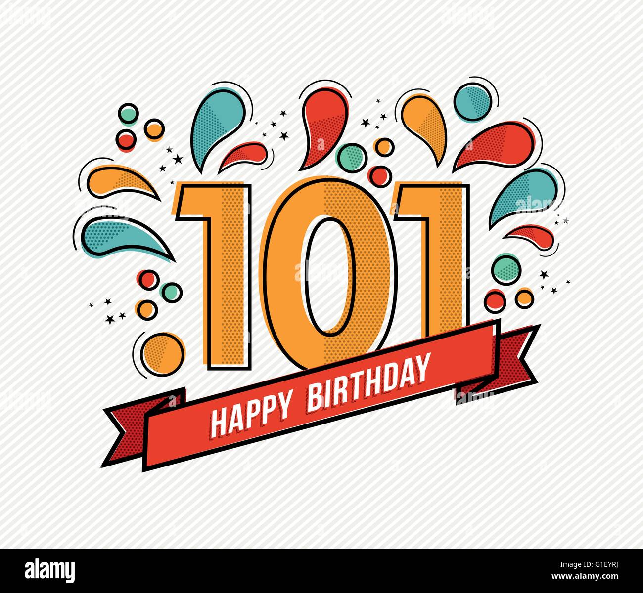 Happy birthday number 101 greeting Banque de photographies et d’images ...
