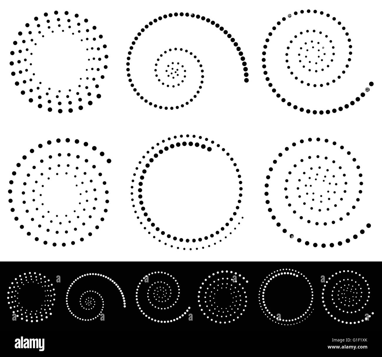 Spiral set volute snail decorative Banque de photographies et d’images ...