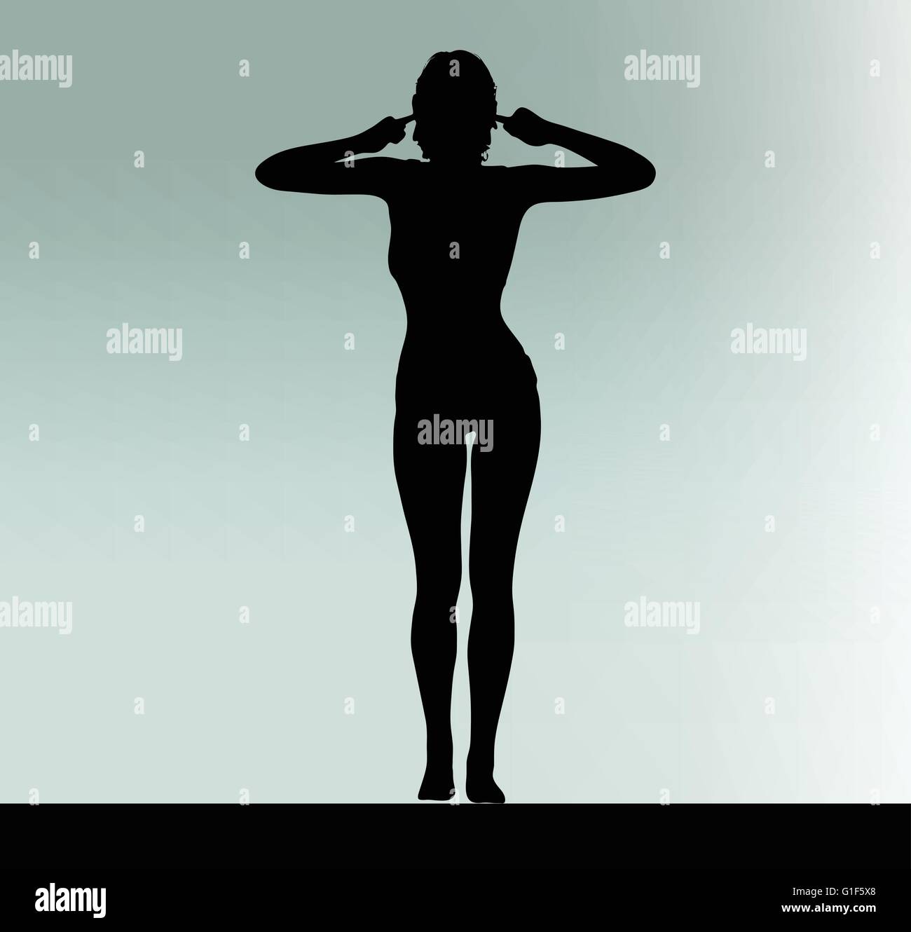 Jeune fille sourde Banque d'images vectorielles - Alamy