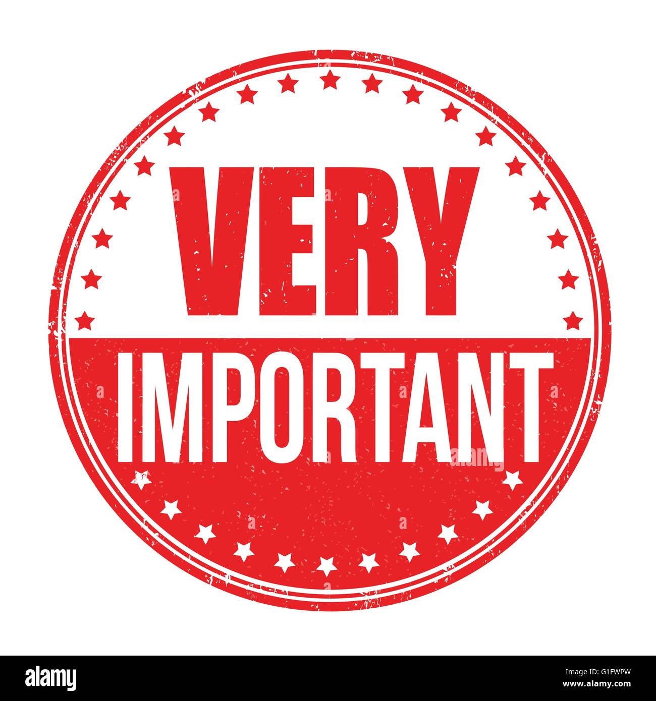 Important stamp Banque d'images vectorielles - Alamy