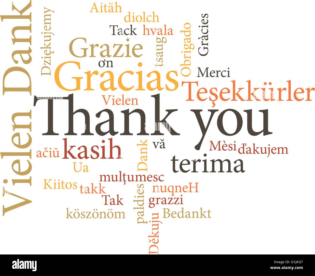 Merci Nuage De Mots Banque d'images vectorielles - Alamy