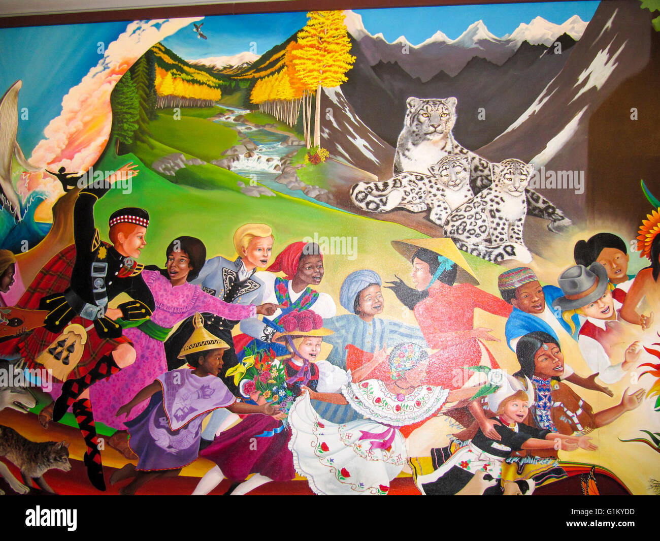 Denver international airport mural Banque de photographies et d’images ...