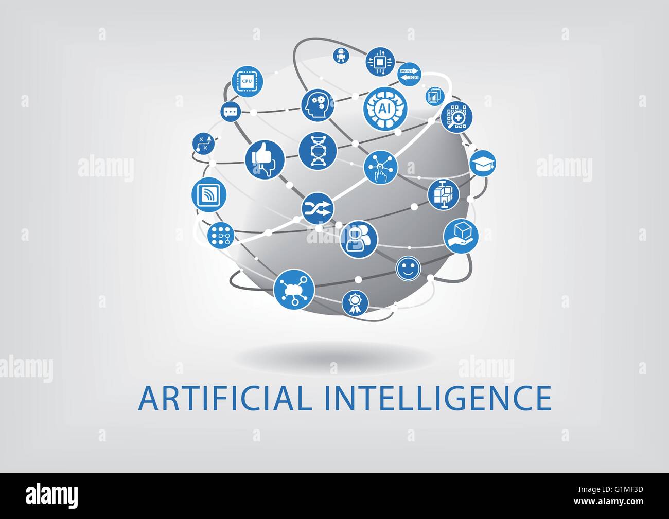 Infographie vectorielle de l'intelligence artificielle concept Image Vectorielle Stock - Alamy