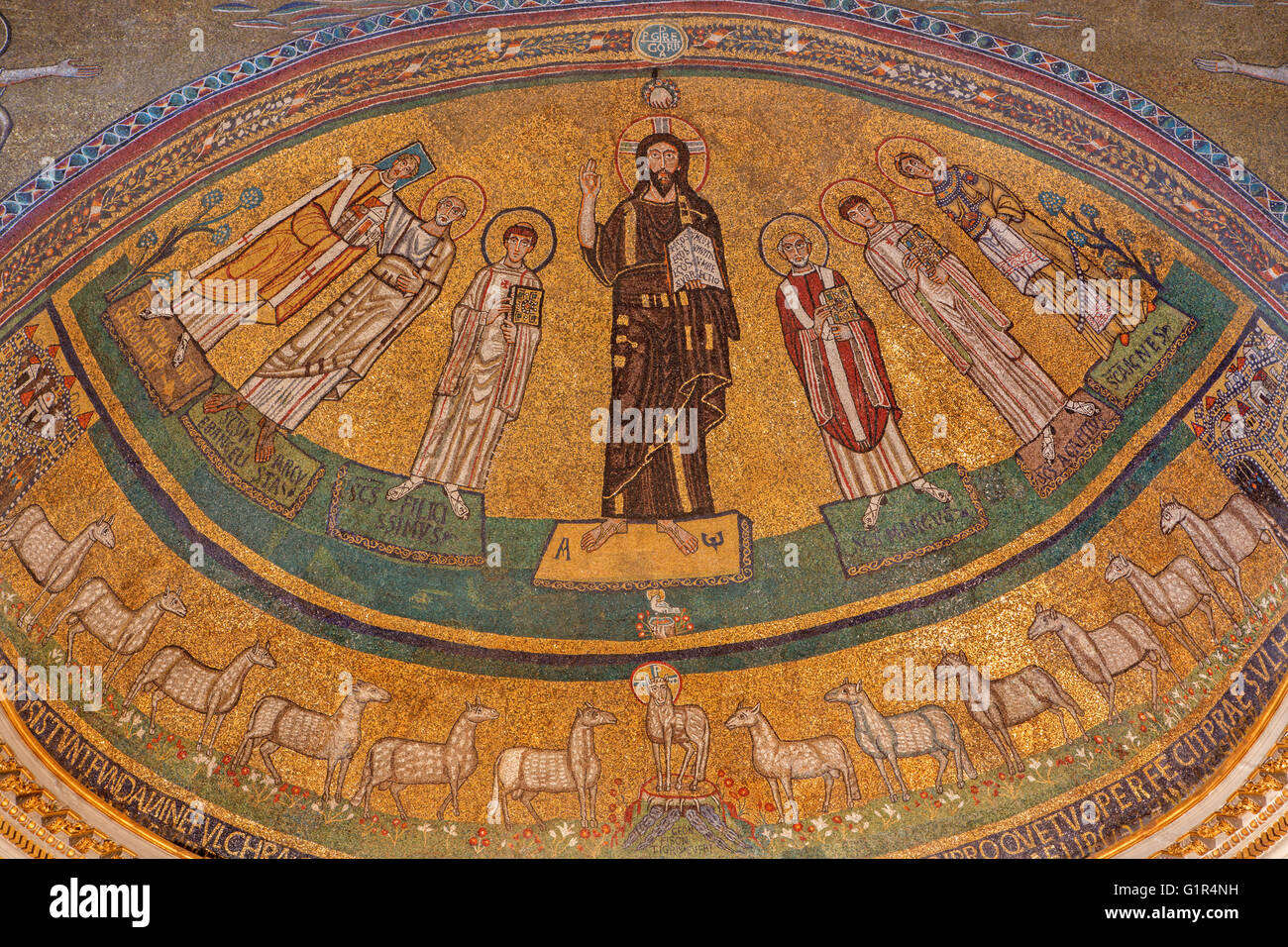 Mosaïque du christ dans la gloire Banque de photographies et d’images à ...