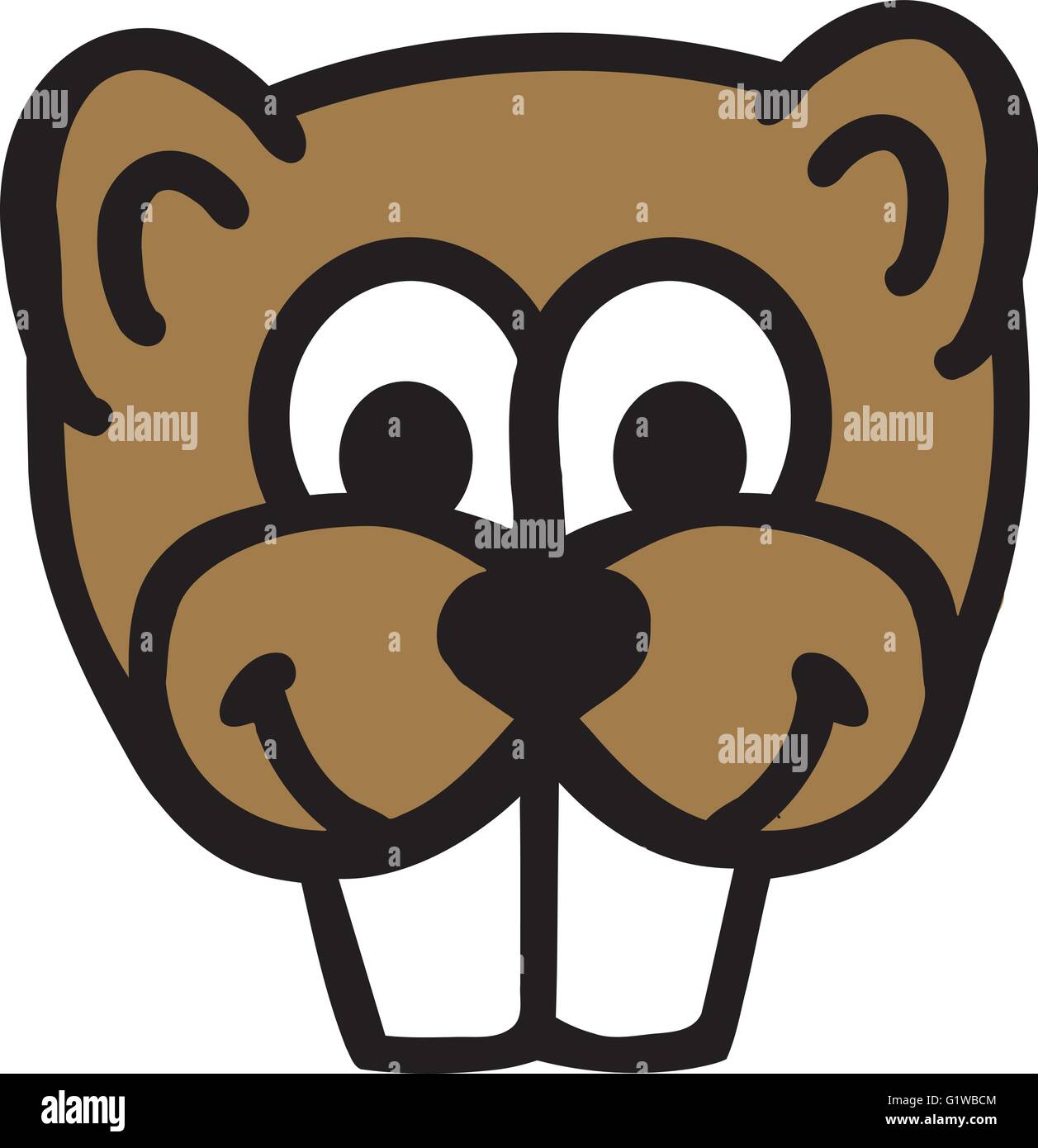 Tête de castor Banque d'images vectorielles - Alamy