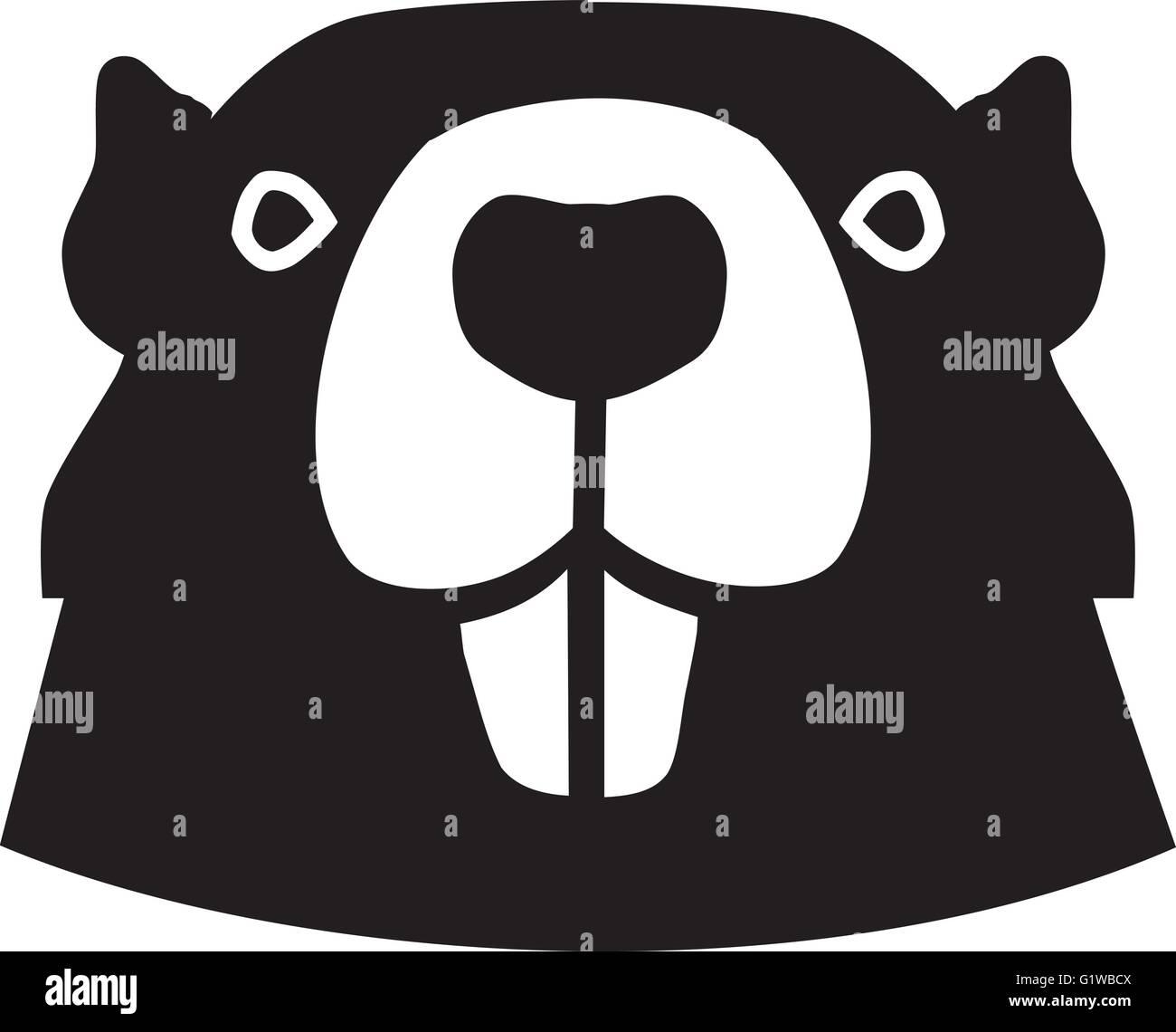 Tête de castor Banque d'images vectorielles - Alamy