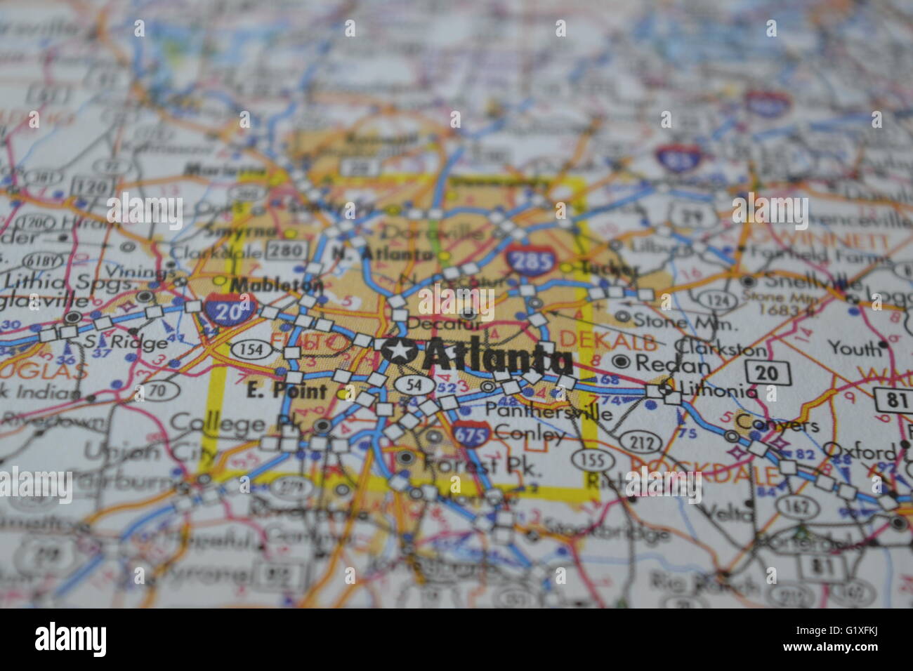 Map of atlanta georgia Banque de photographies et d’images à haute ...