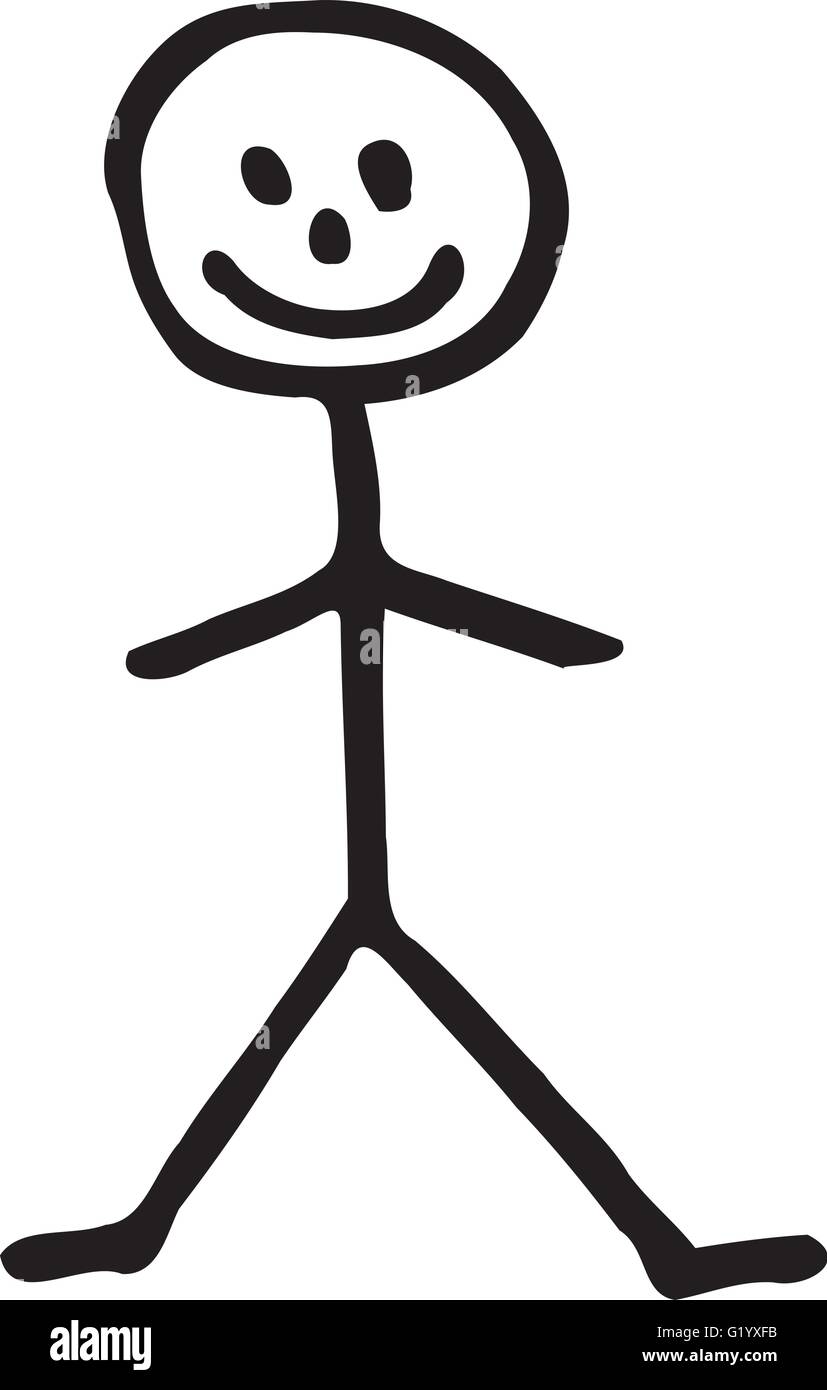 Simple homme Stickman Image Vectorielle Stock - Alamy