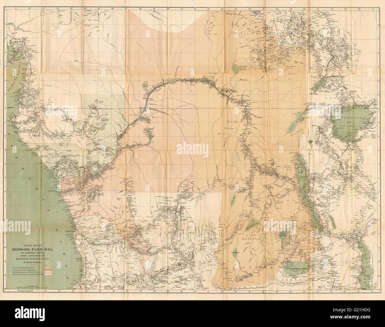 L'Etat libre du Congo et river valley. L'Afrique centrale. HENRY Morton ...