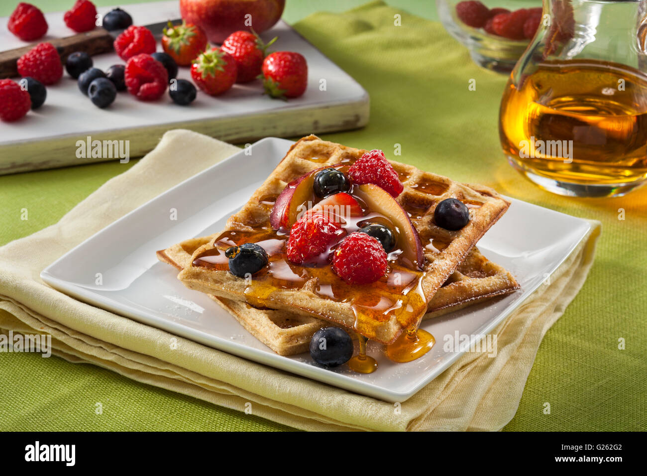 Gaufres aux fruits Banque de photographies et d’images à haute ...