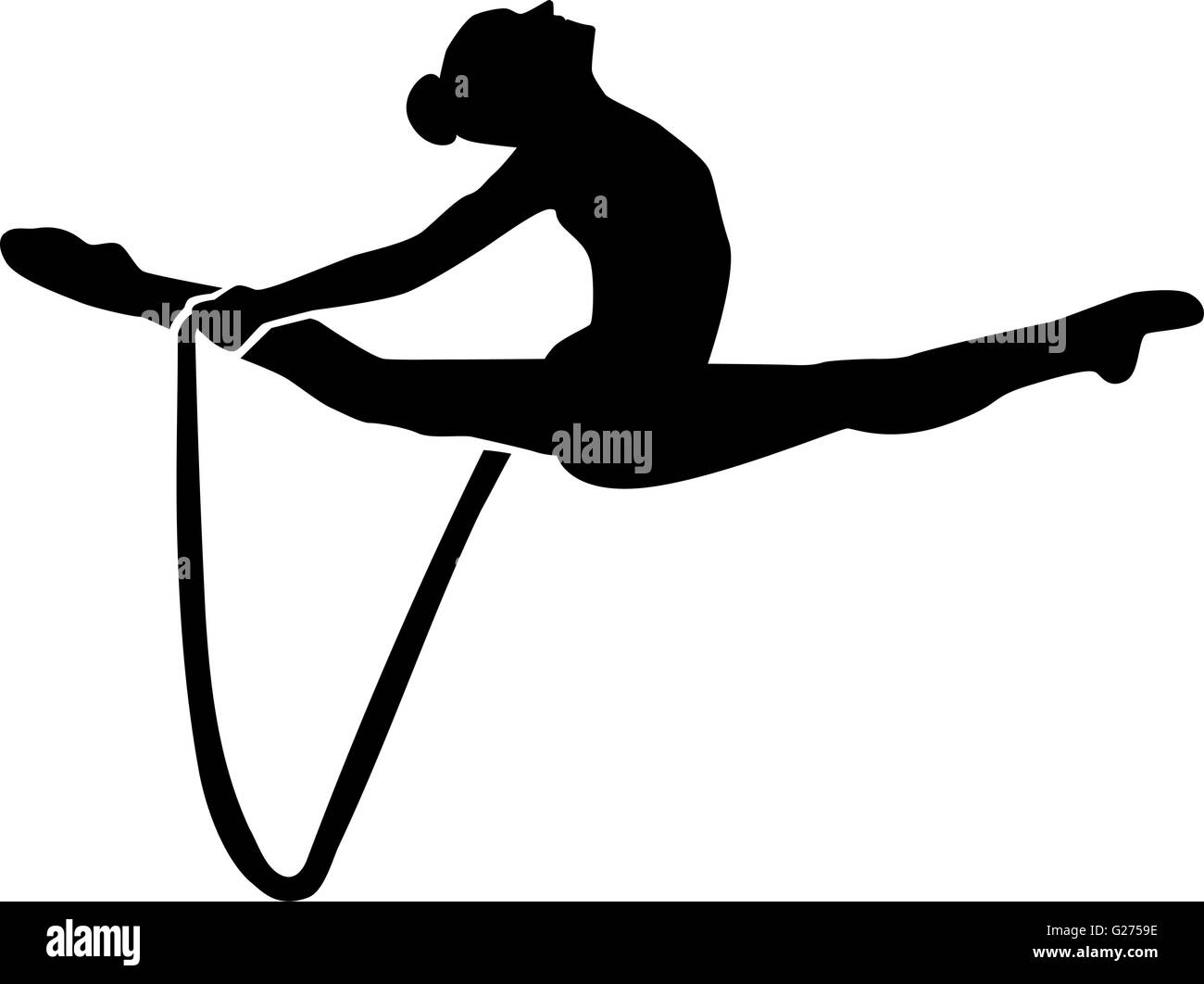 Gymnastique rythmique corde Banque d'images vectorielles - Alamy