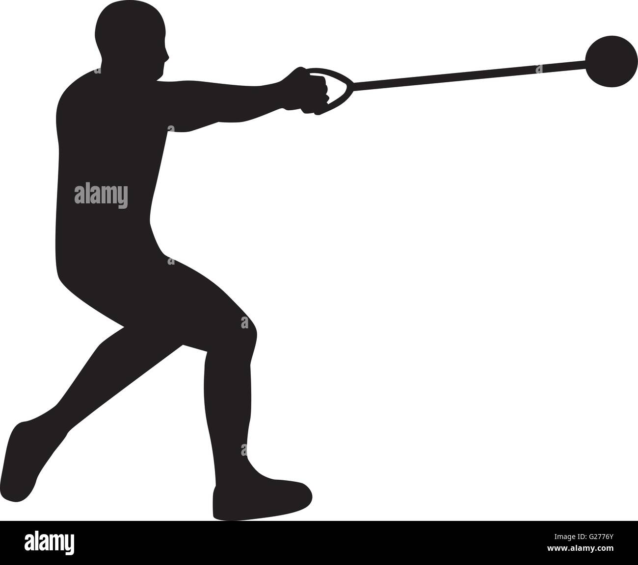 Lancer de marteau Banque d'images vectorielles - Alamy