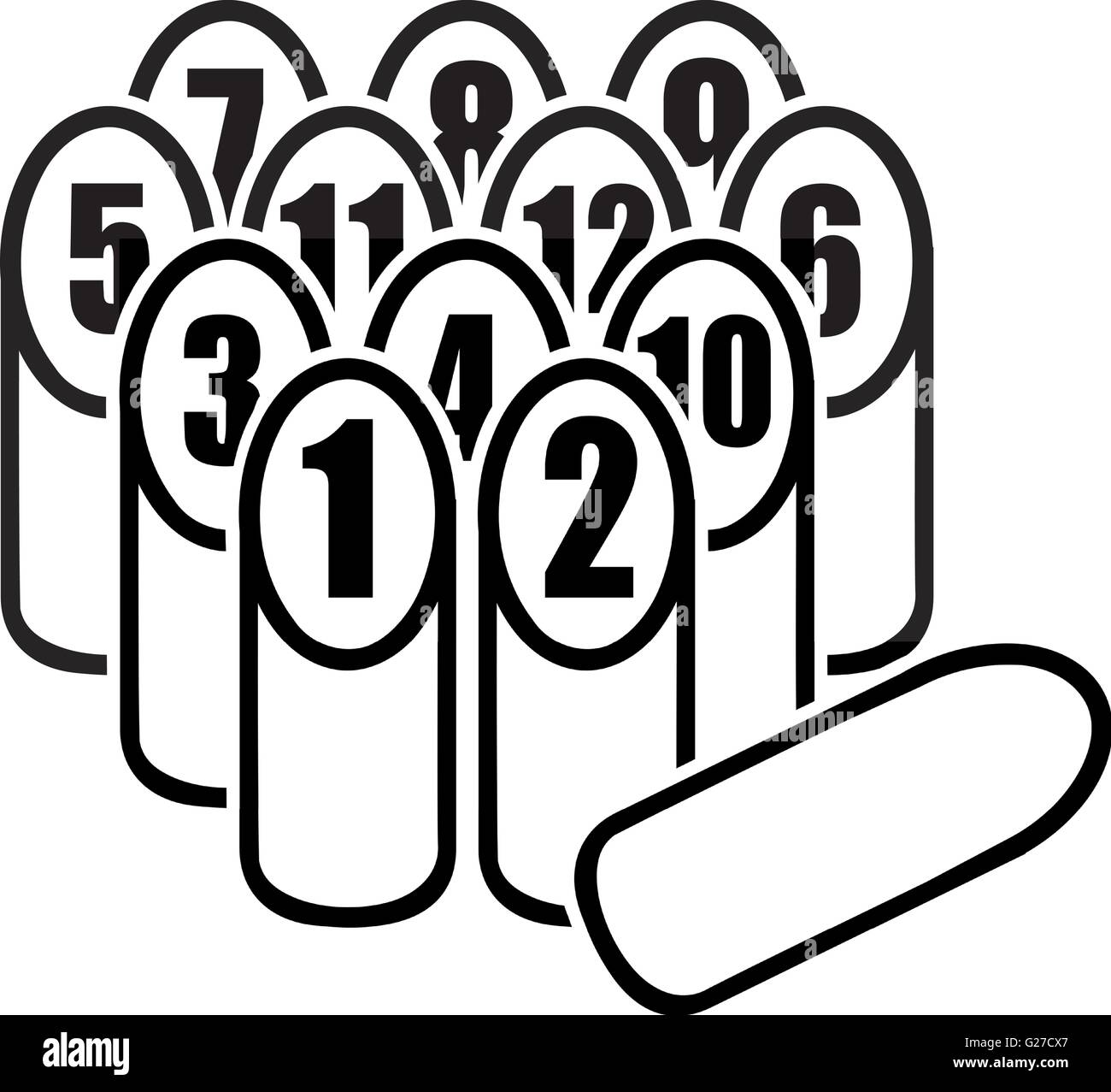 Jeu de Mölkky Image Vectorielle Stock - Alamy