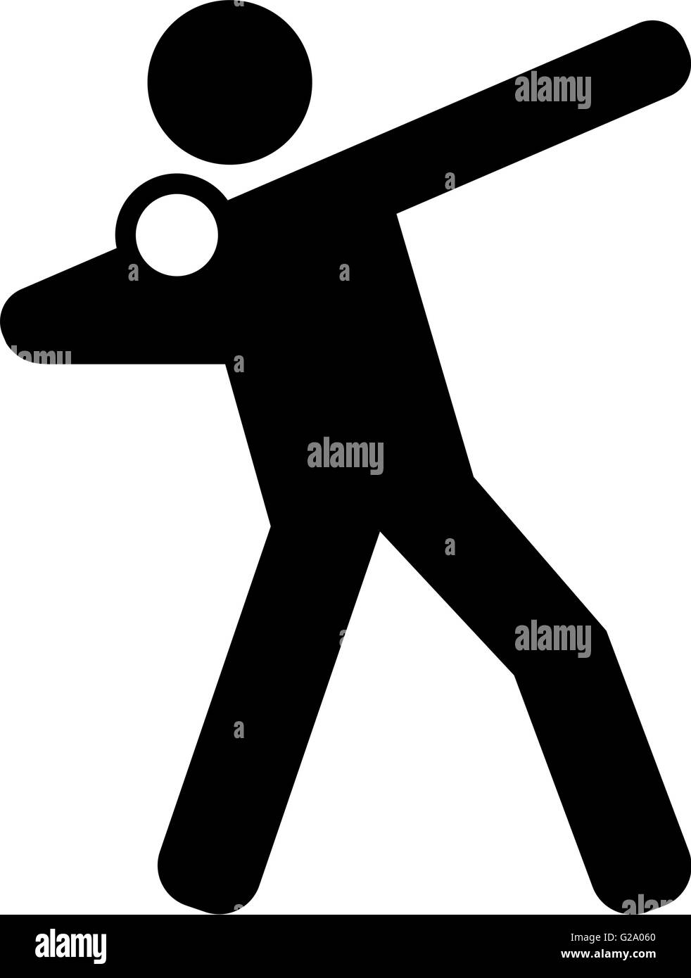 Lancer du pictogramme Image Vectorielle Stock - Alamy