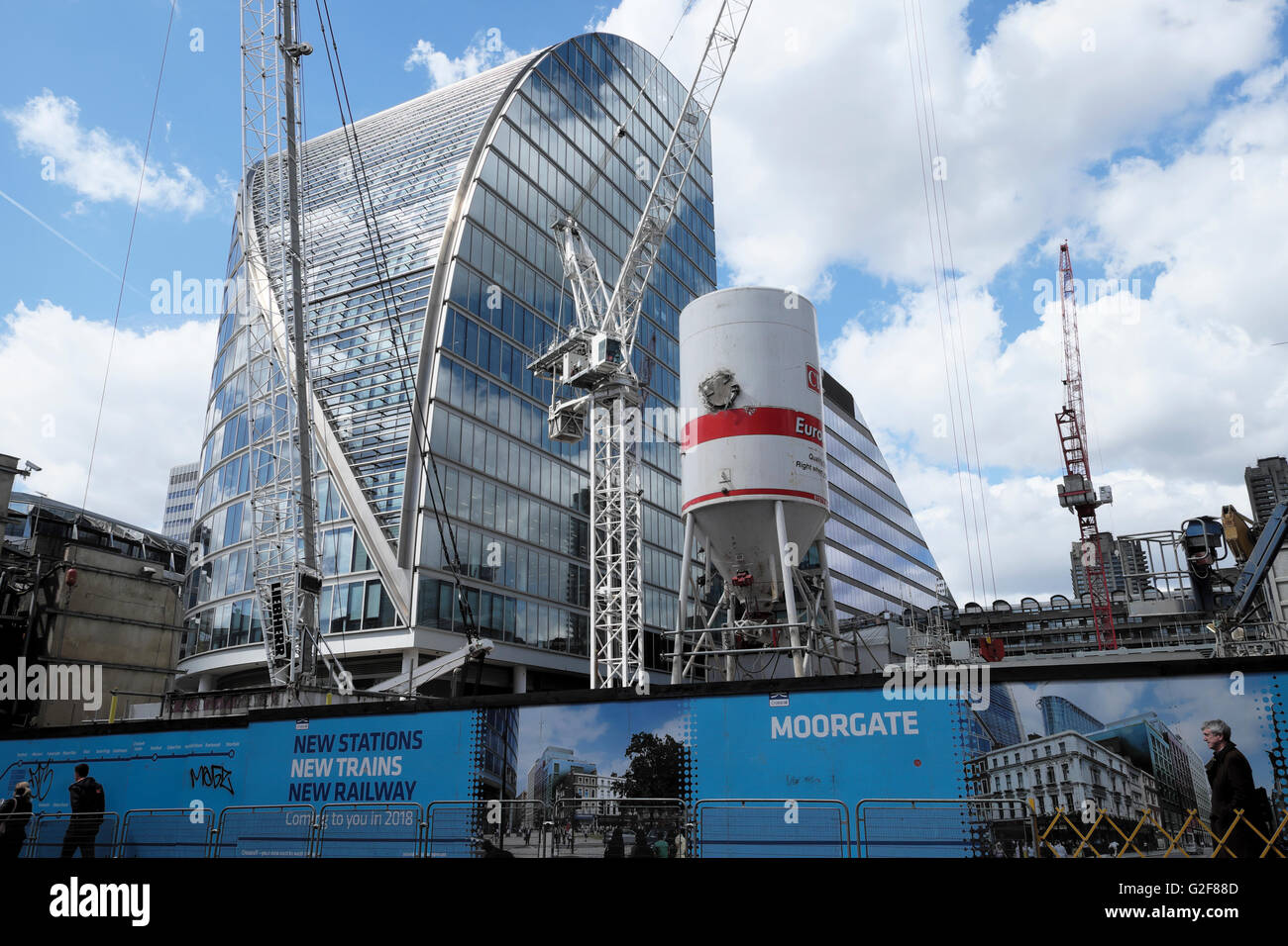 Station de rail de moorgate crossrail Banque de photographies et d ...