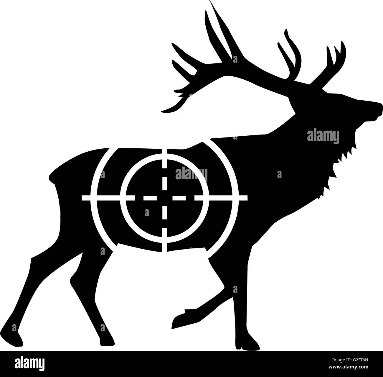 Logo de chasse chevreuil Banque de photographies et d’images à haute ...