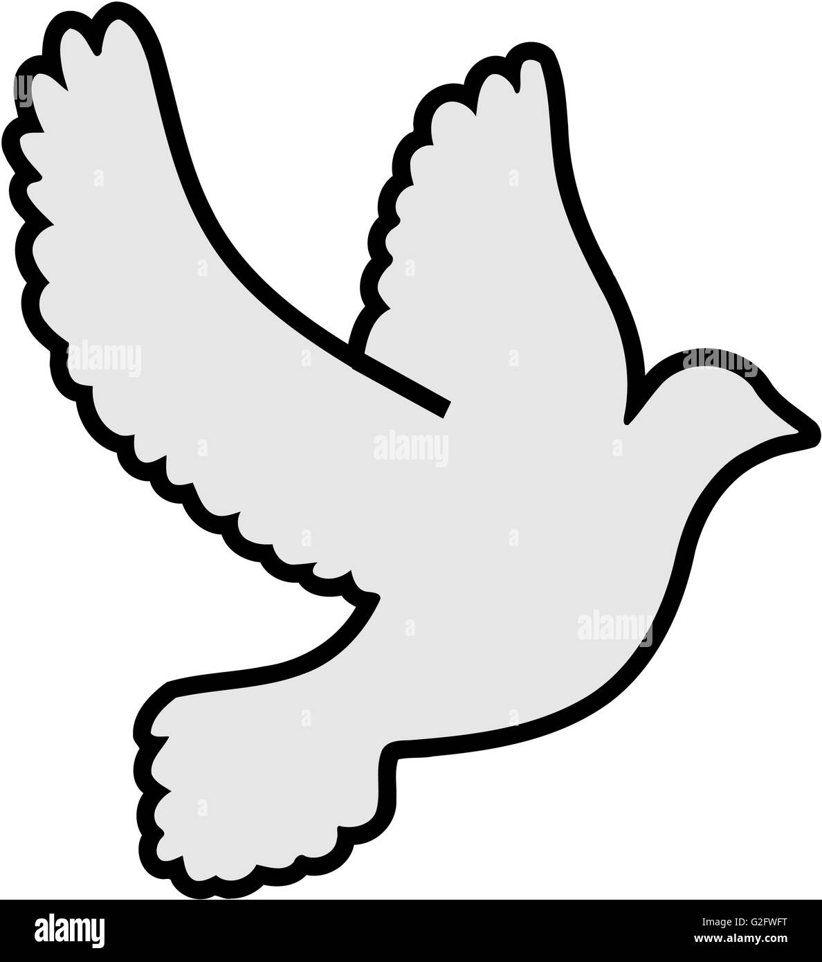 Symbole de colombe Banque d'images noir et blanc - Alamy