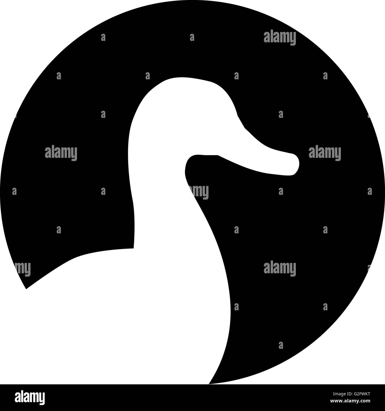 Oiseau Et Lune Banque d'images noir et blanc - Alamy