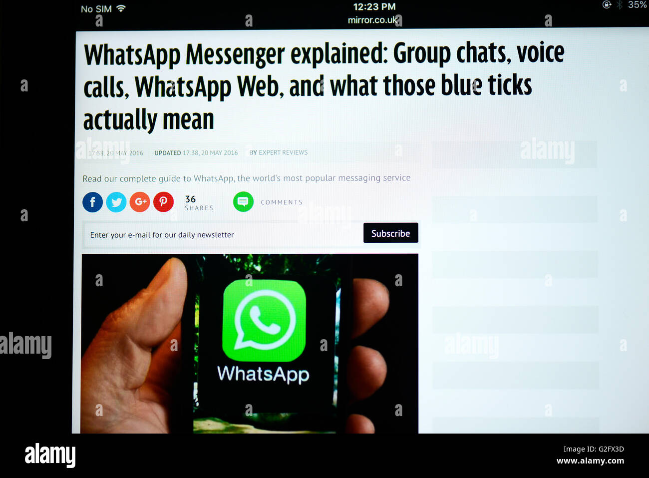 Whatsapp screen Banque de photographies et d’images à haute résolution ...