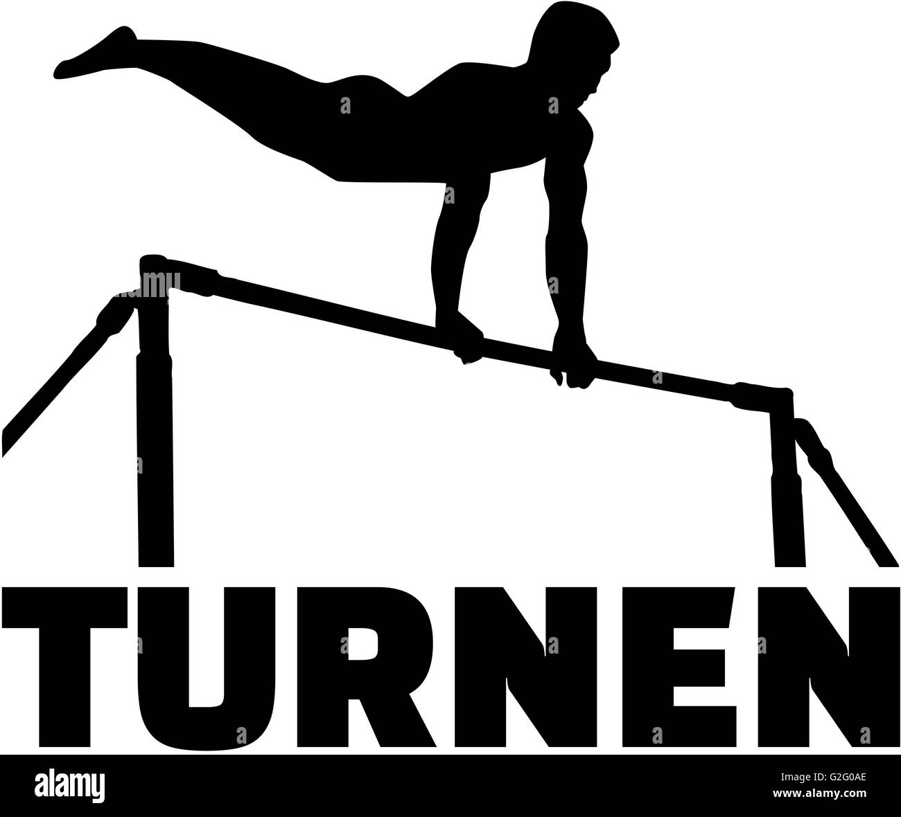 Gymnastique à La Barre Fixe Banque Dimages Noir Et Blanc Alamy