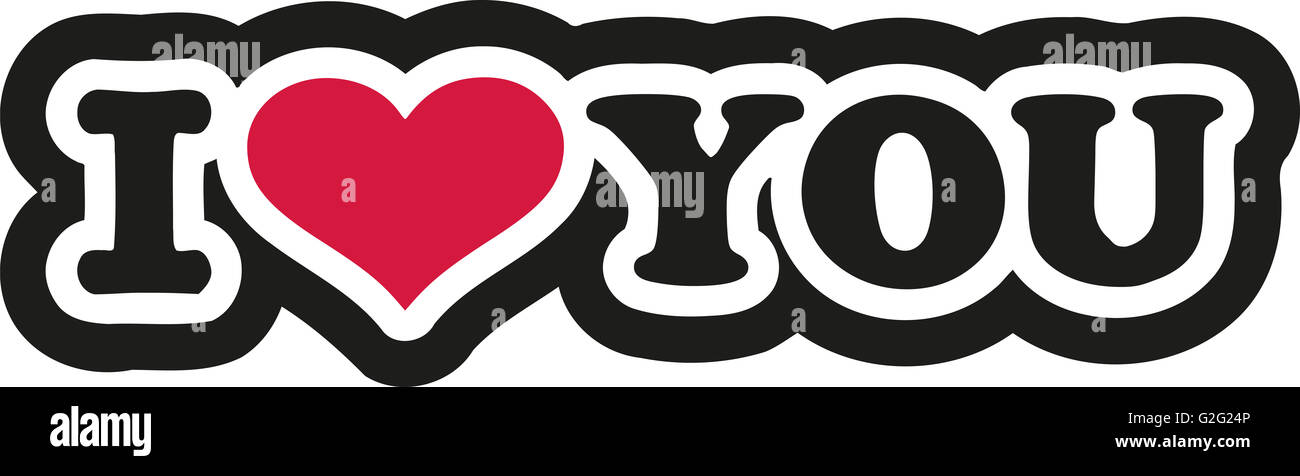 I love you cartoon Banque de photographies et d’images à haute ...
