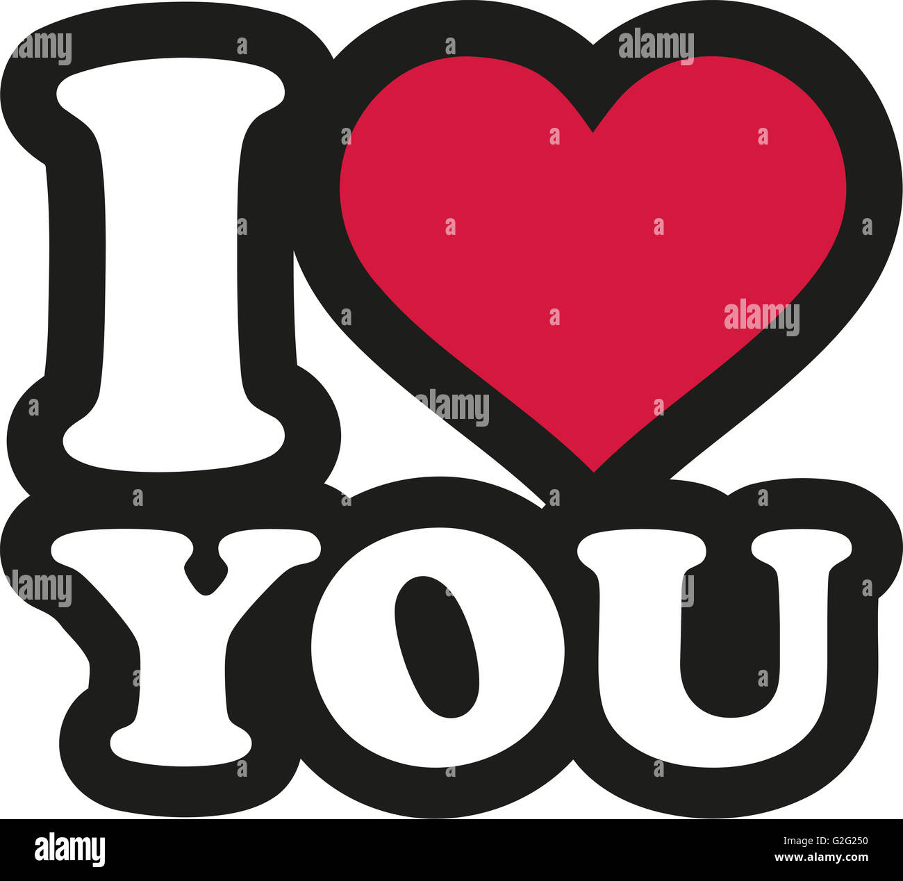 I love you cartoon Banque de photographies et d’images à haute ...