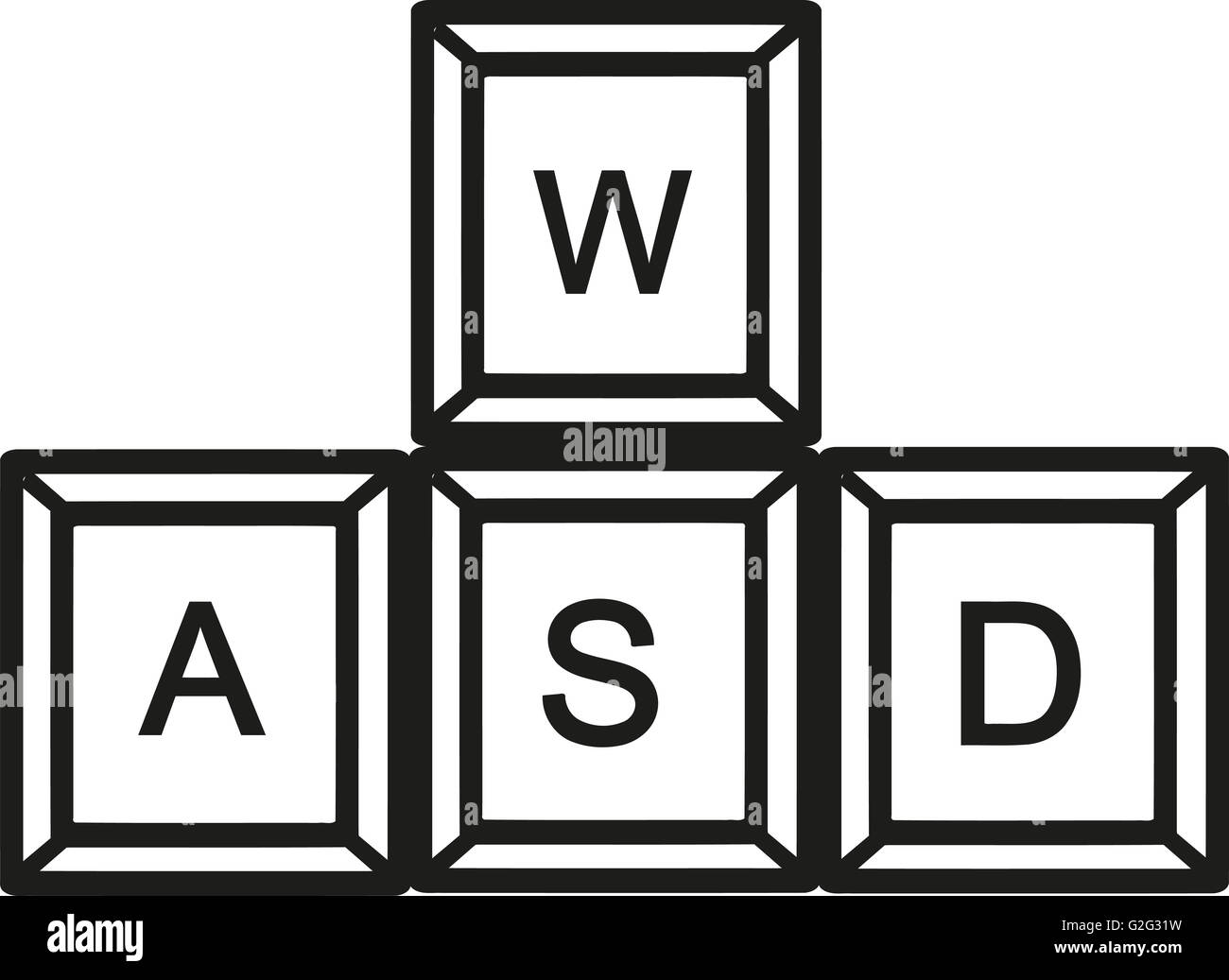 Clavier wasd Banque de photographies et d’images à haute résolution - Alamy
