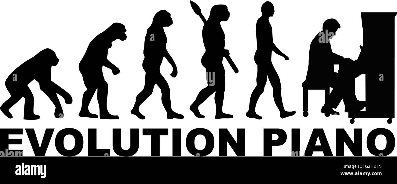 Homo sapiens illustration evolution Banque d'images noir et blanc - Alamy