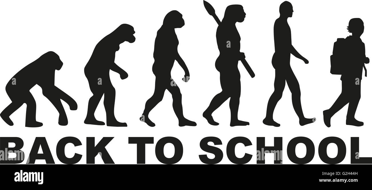 Retour à l'école - l'évolution de l'élève Photo Stock - Alamy