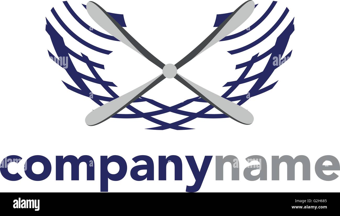 Helicopter logo Banque d'images vectorielles - Alamy