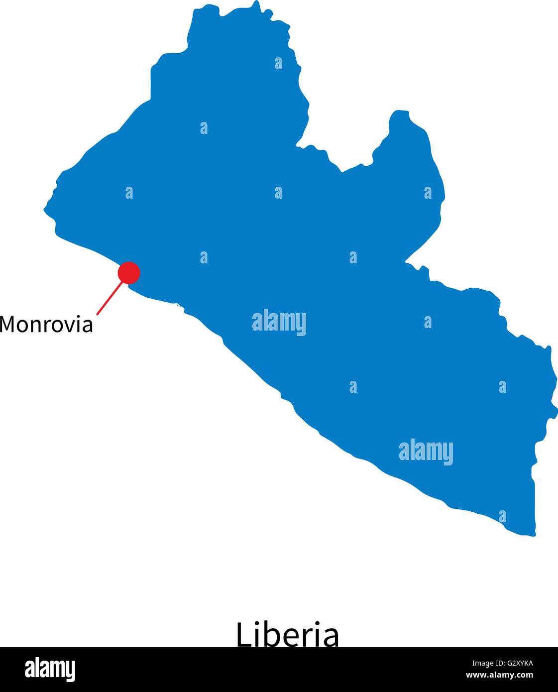 Monrovia map Banque d'images vectorielles - Alamy
