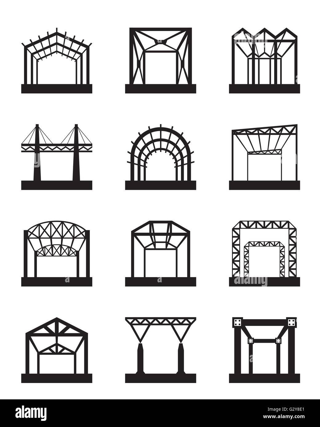 Structures métalliques icon set - vector illustration Image Vectorielle ...