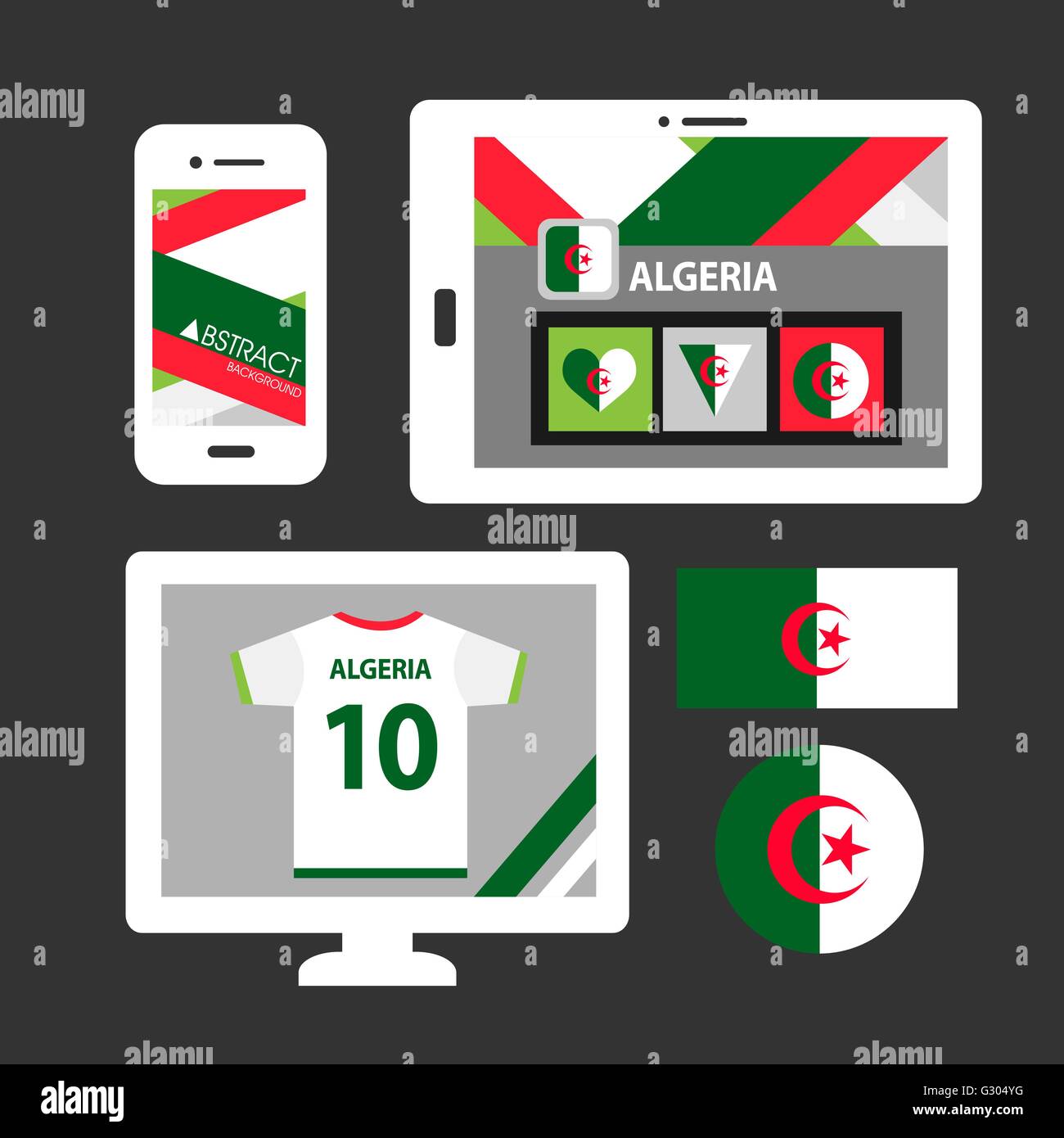 Drapeau du maghreb Banque d'images vectorielles - Alamy