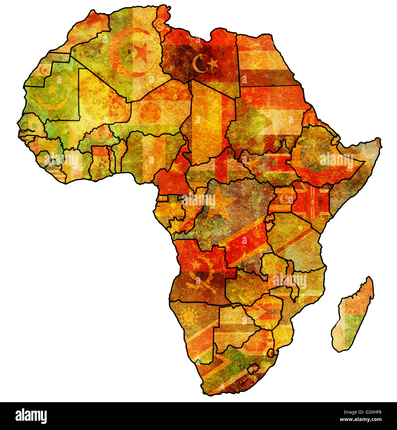 Political map of africa Banque d'images détourées - Alamy