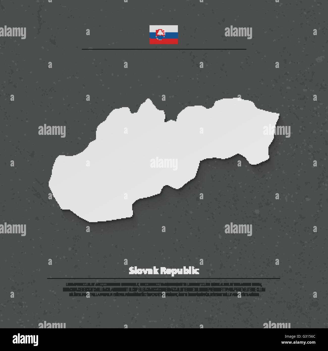 Slovakia map Banque d'images vectorielles - Alamy