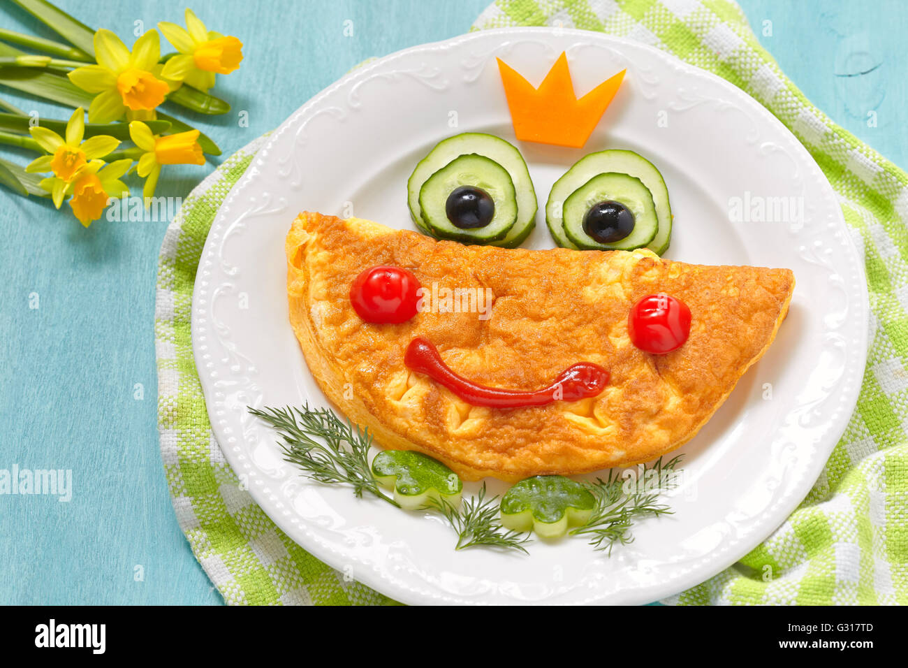 Smiling omelette Banque de photographies et d’images à haute résolution ...