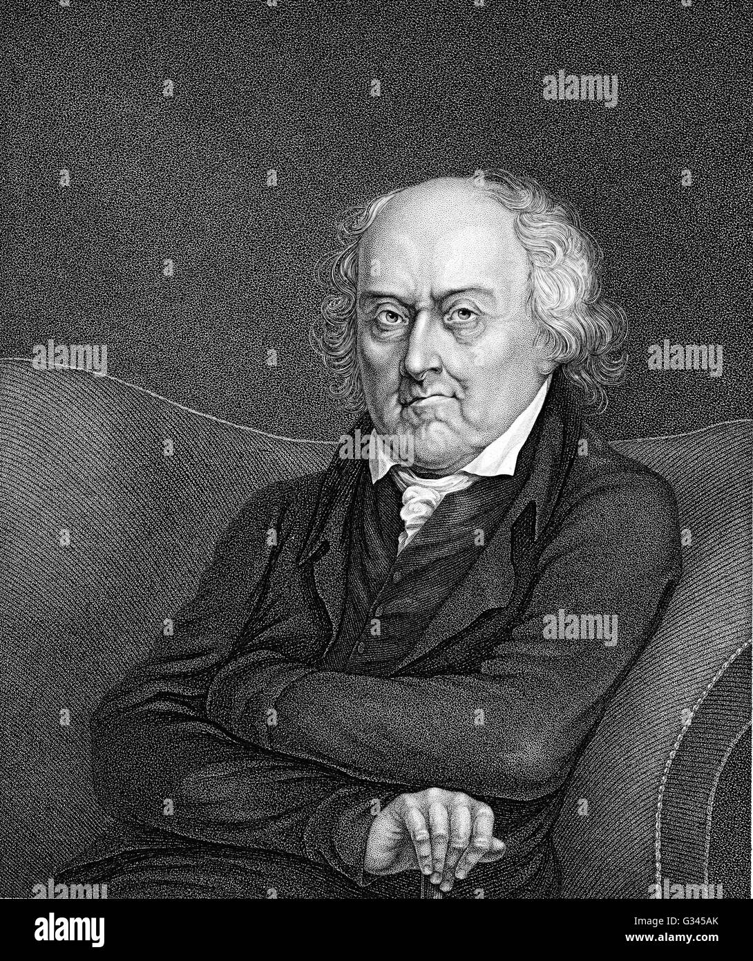 John adams illustration Banque d'images noir et blanc - Alamy