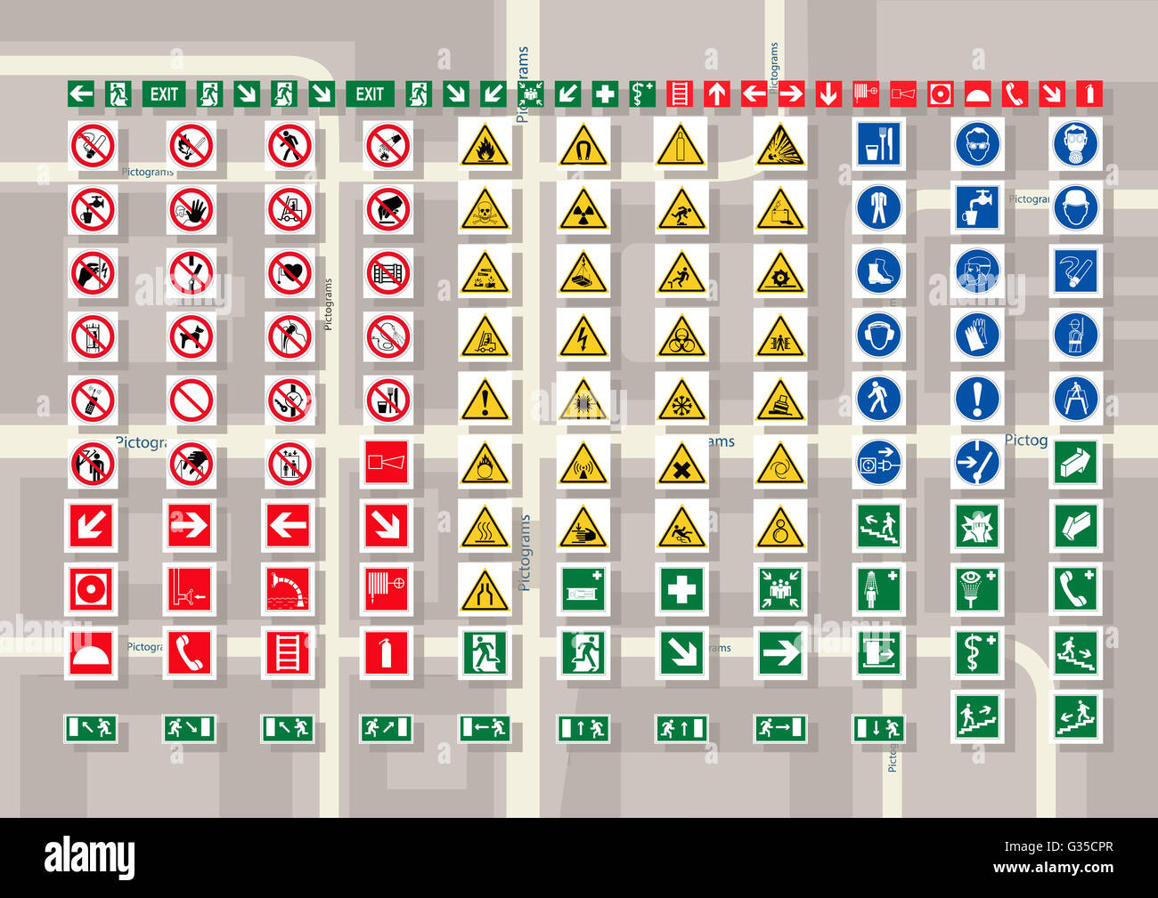 Conjunto de pictogramas Banque de photographies et d’images à haute ...