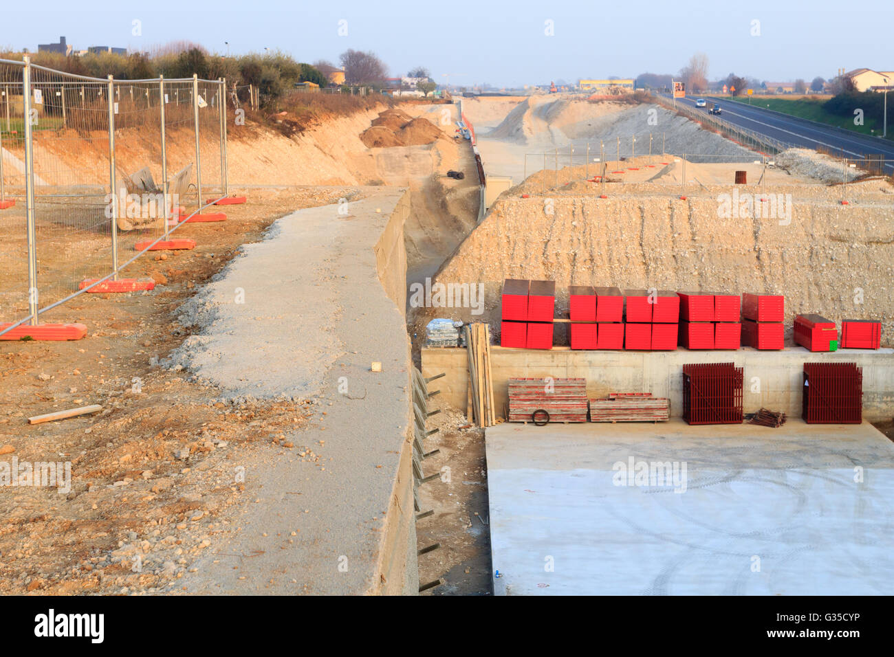 Chantier de construction de route Banque de photographies et d’images à ...