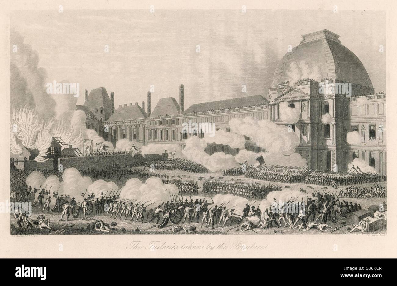 Palais Des Tuileries 1792 Banque d'image et photos - Alamy