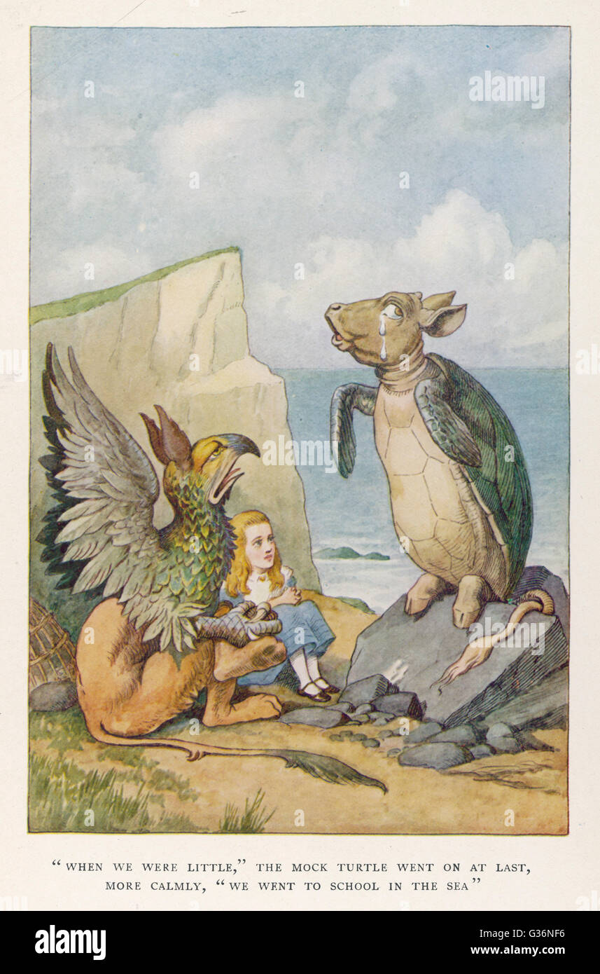Alice the mock turtle the gryphon date Banque de photographies et d ...