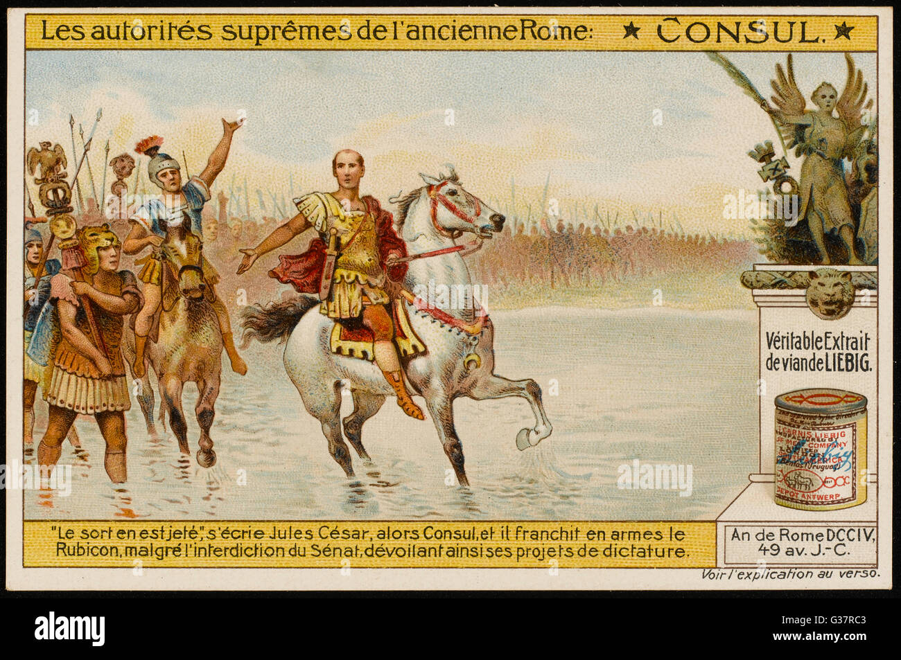 Julius Caesar Traverse Le Rubicon Banque d'image et photos - Alamy