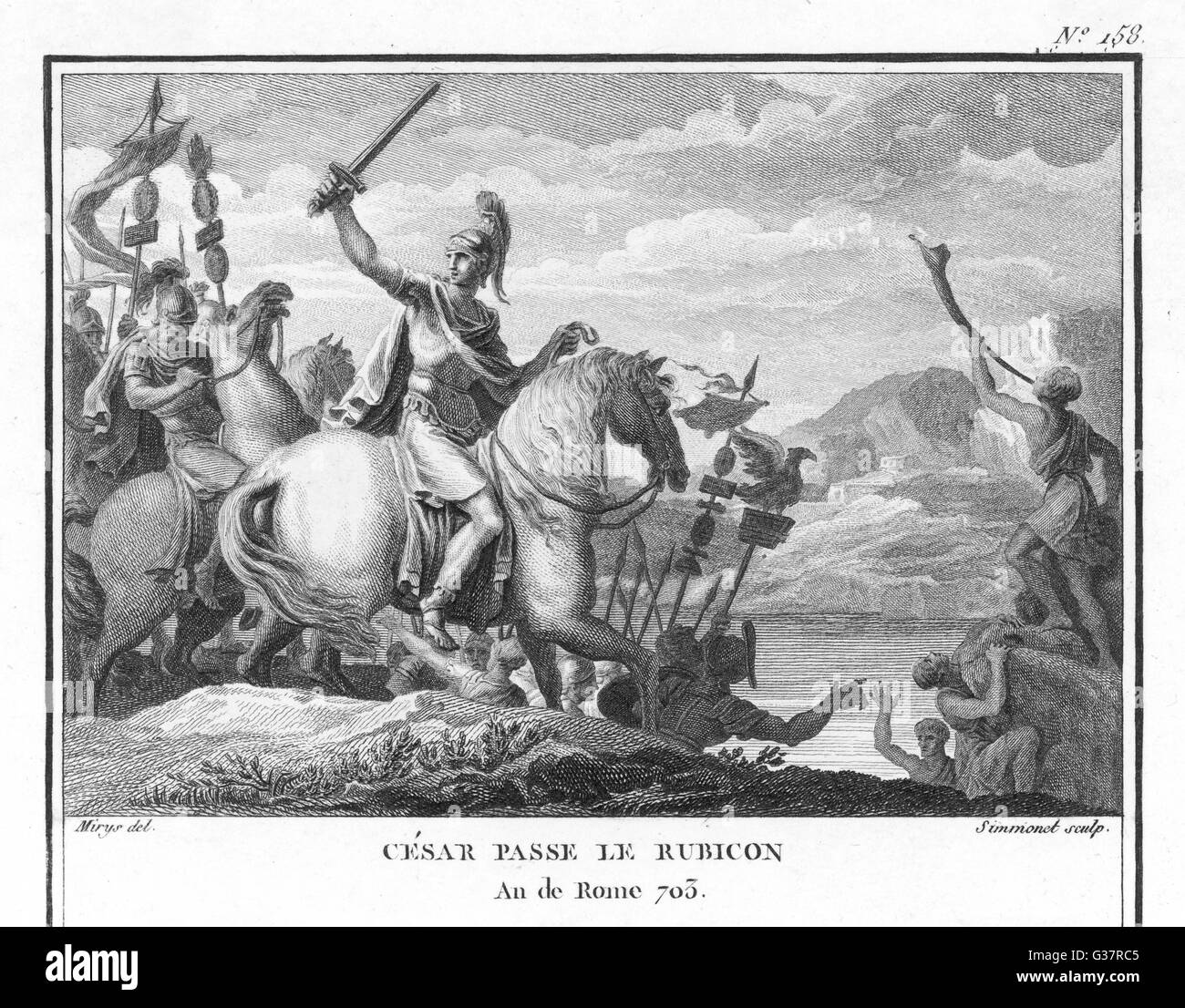 Julius caesar traverse le rubicon Banque de photographies et d’images à ...