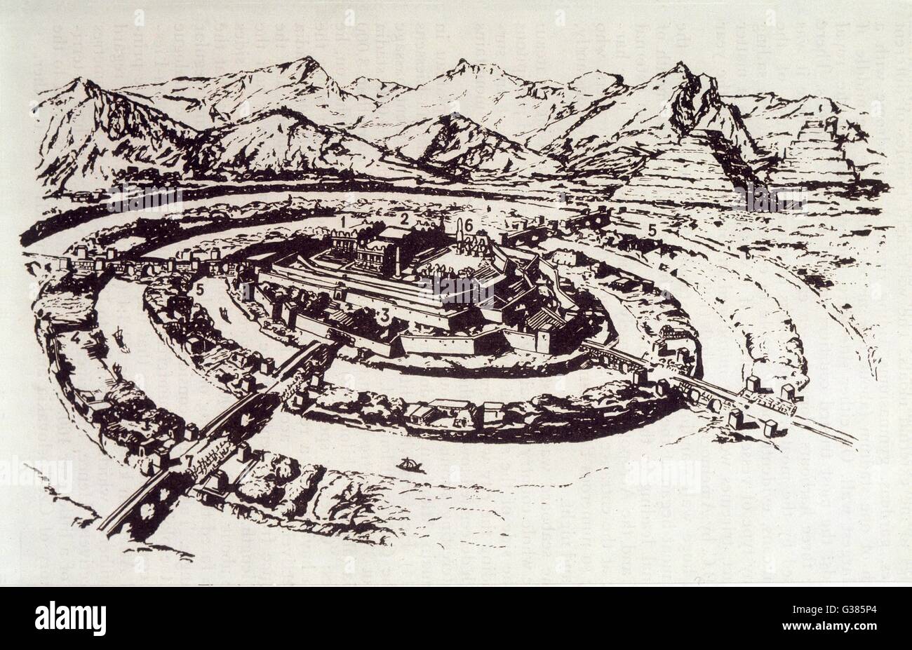 La capitale de l'Atlantide décrite par Platon Photo Stock - Alamy