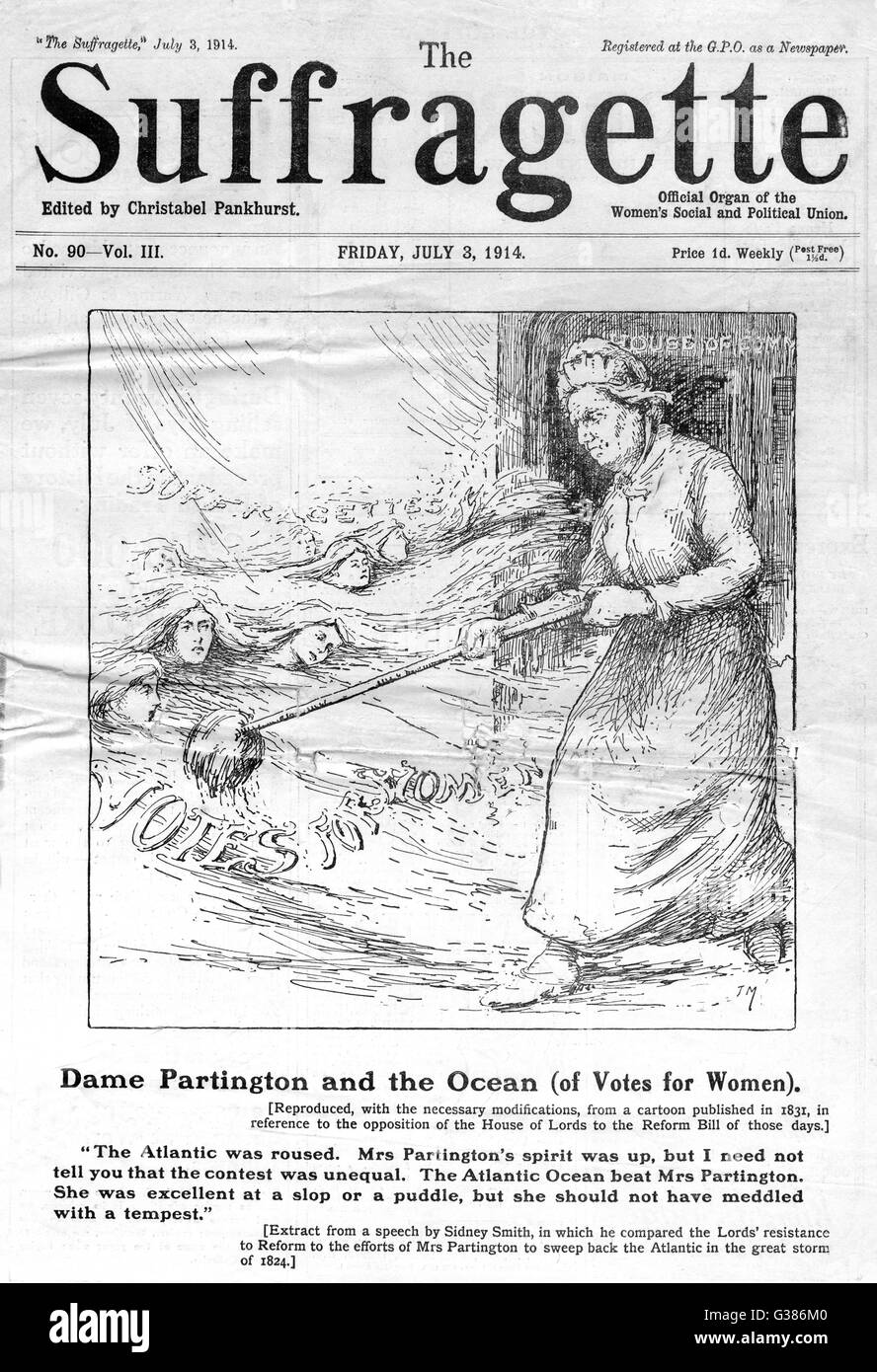 The suffragette newspaper Banque de photographies et d’images à haute ...