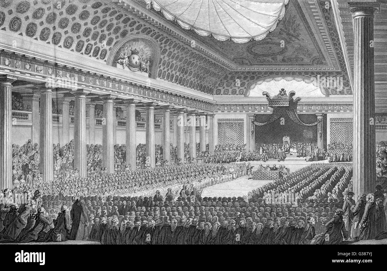 Versailles 5 5 1789 Banque d'images noir et blanc - Alamy