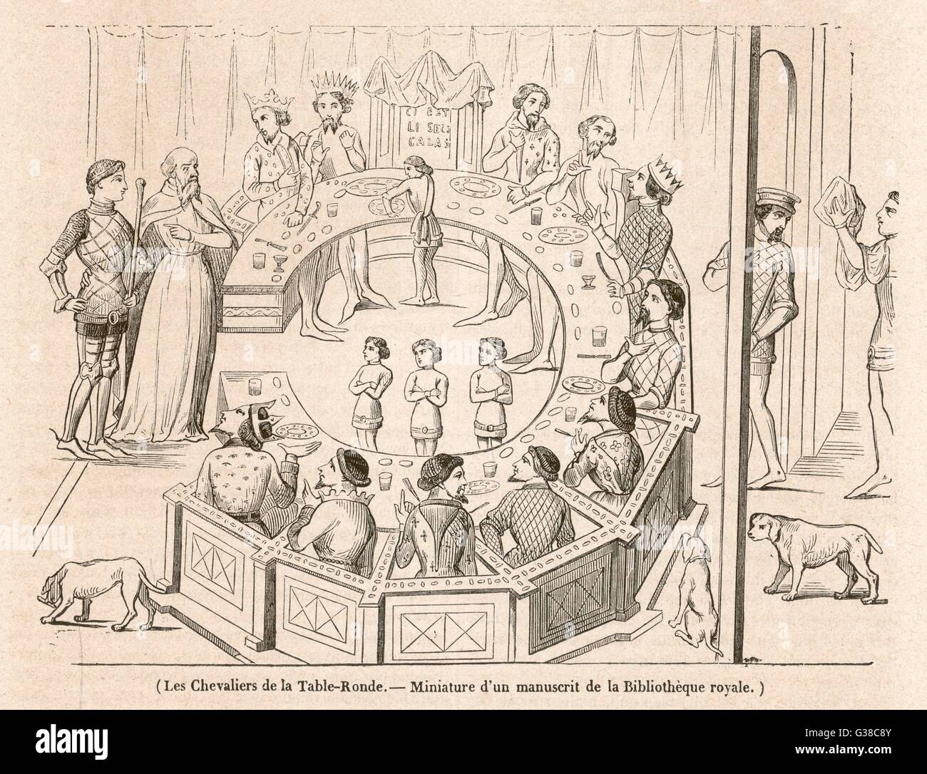 Roi Arthur Et Les Chevaliers De La Table Ronde Banque d'image et photos ...